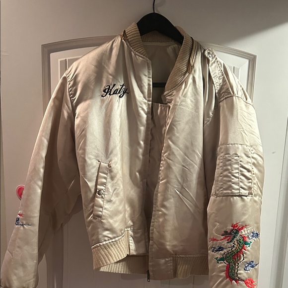 Tailor Vintage | Jackets & Coats | Tailor Vintage Cream Bomber Jacket ...